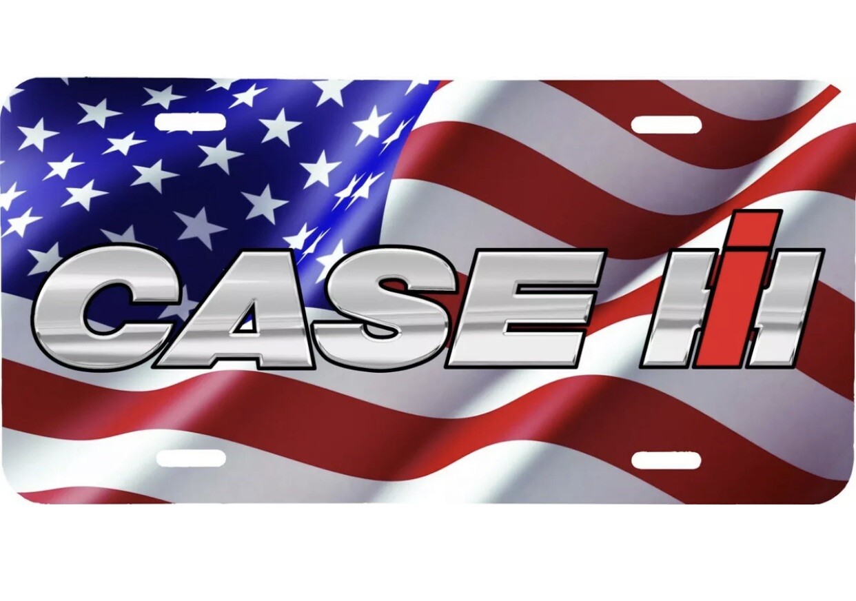 CASE IH FARMALL INTERNATIONAL HARVASTER WAVING AMERICAN FLAG LICENSE ...