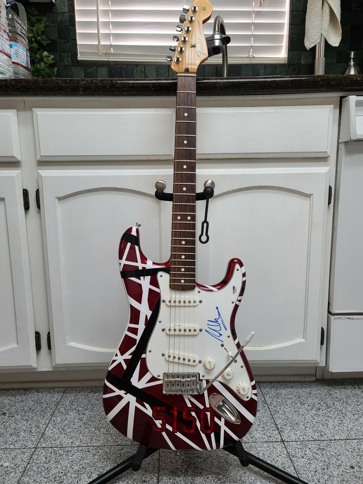 EDDIE VAN HALEN Signed Autographed Frankenstrat FENDER Guitar PSA ...