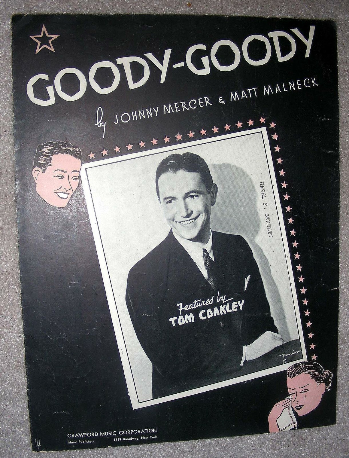 1936 GOODY GOODY Vintage Sheet Music TOM COAKLEY by Johnny Mercer, Matt ...