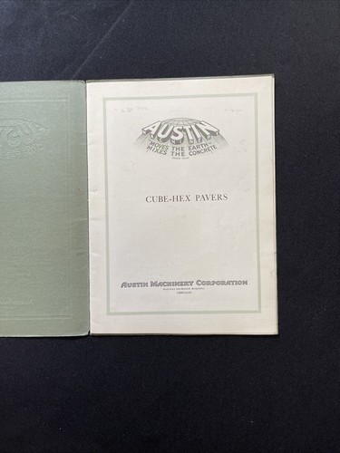 1921 Trade Catalog Austin Machinery Cube-Hex Pavers Road Construction ...