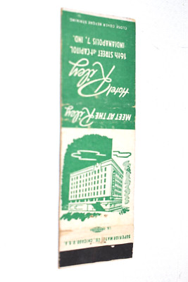Hotel Riley Indianapolis Indiana 20 Front Strike Matchbook Cover | eBay