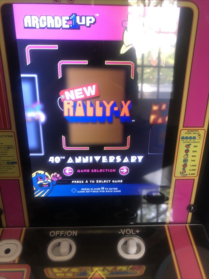 New 40th Anniversary Ms Pac Man Arcade 1Up Countercade 4 Games Mappy ...