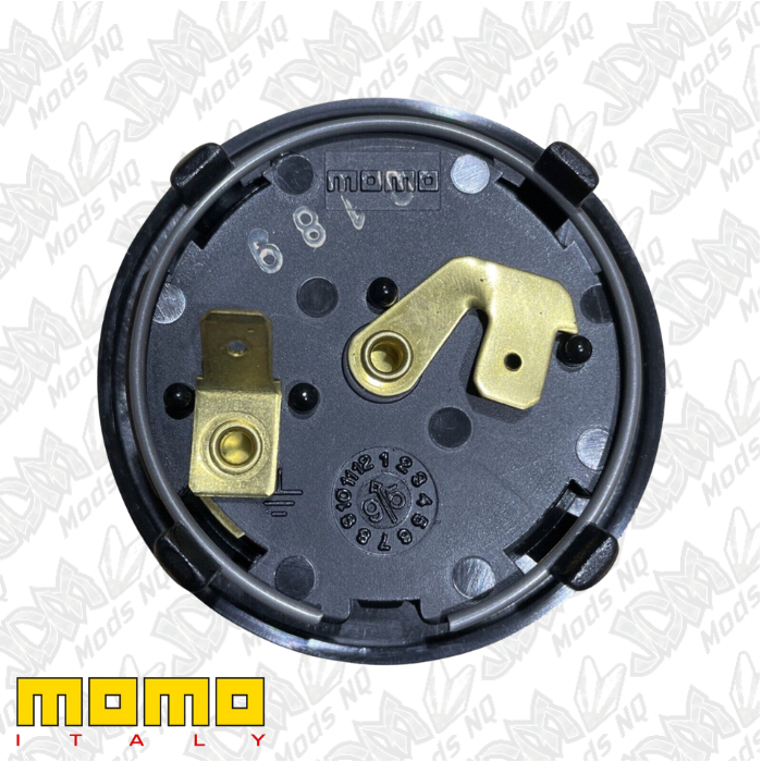 GENUINE MOMO Chrome Arrow Over Matte Black Round Lip Horn Button ...