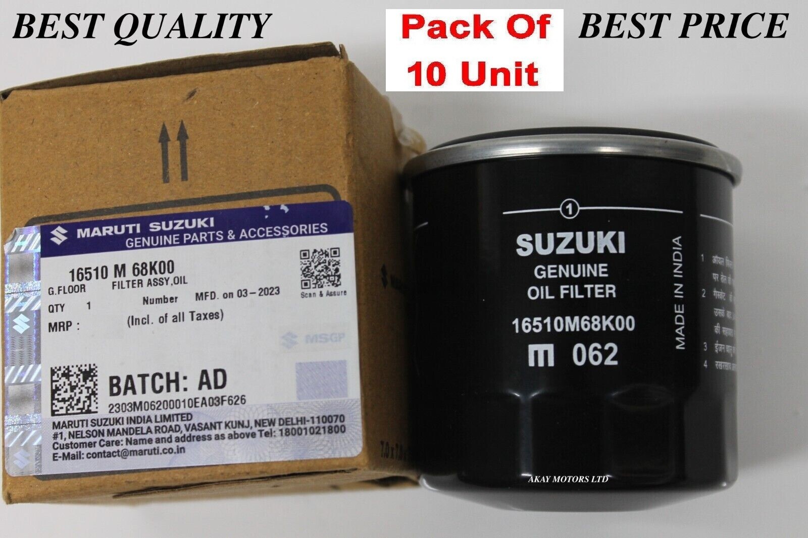 SUZUKI 16510M68K00 - cross reference oil filters | oilfilter ...