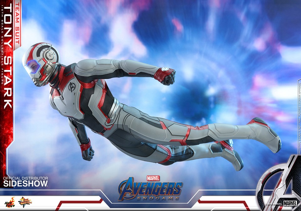 Hot Toys Tony Stark Team Suit 1:6 Scale Figure Avengers Endgame MMS537 ...