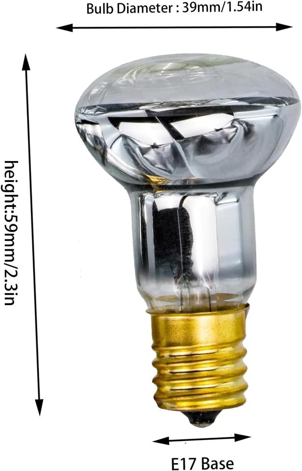 4 Pack Lava Lamp Bulb 120V R39 E17 30W Reflector Type Bulb,Glitter ...