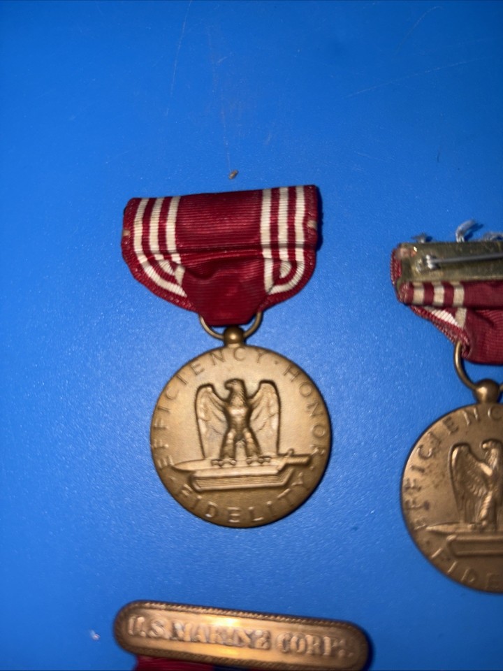 Lot of Military Medals WW2 Marine Good Conduct CAP American Legion | eBay