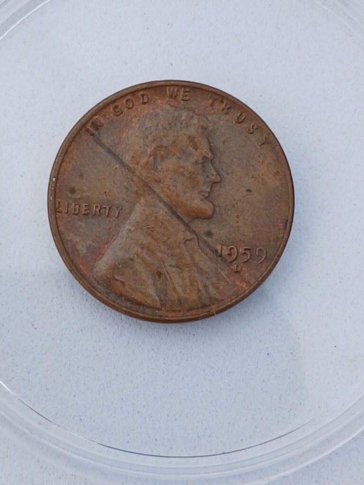 1959-D Penny Oil Line Mint Error 3.11 Grams | eBay