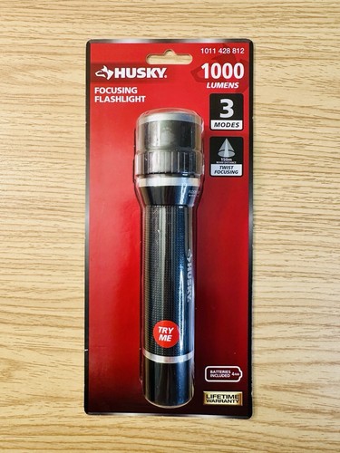 Husky 1000 Lumens Focusing Flashlight 1011 428 812 3 Modes Lifetime ...