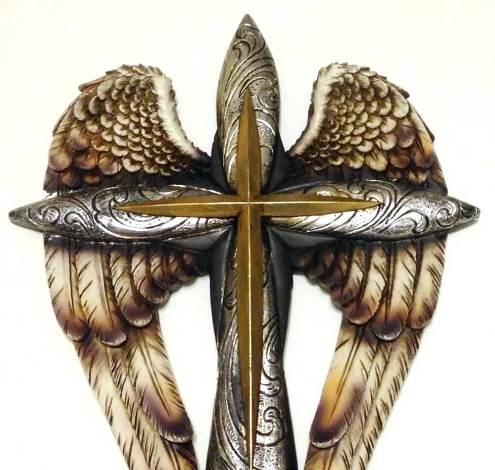 Angle Wings Cross Wit Real