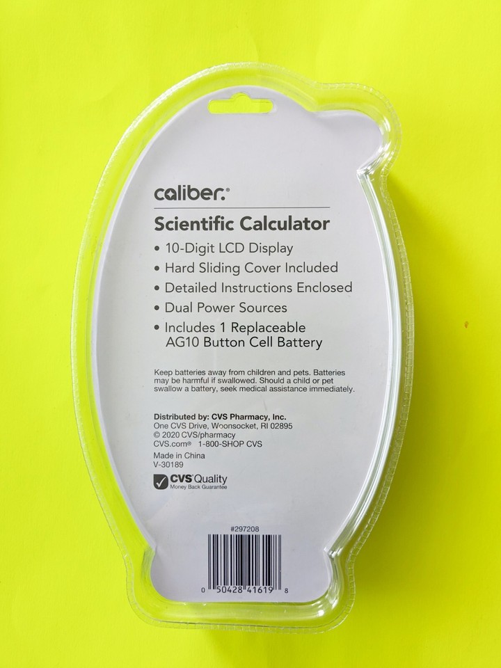 Caliber Scientific Calculator 240 functions 10-Digit LCD Display | eBay