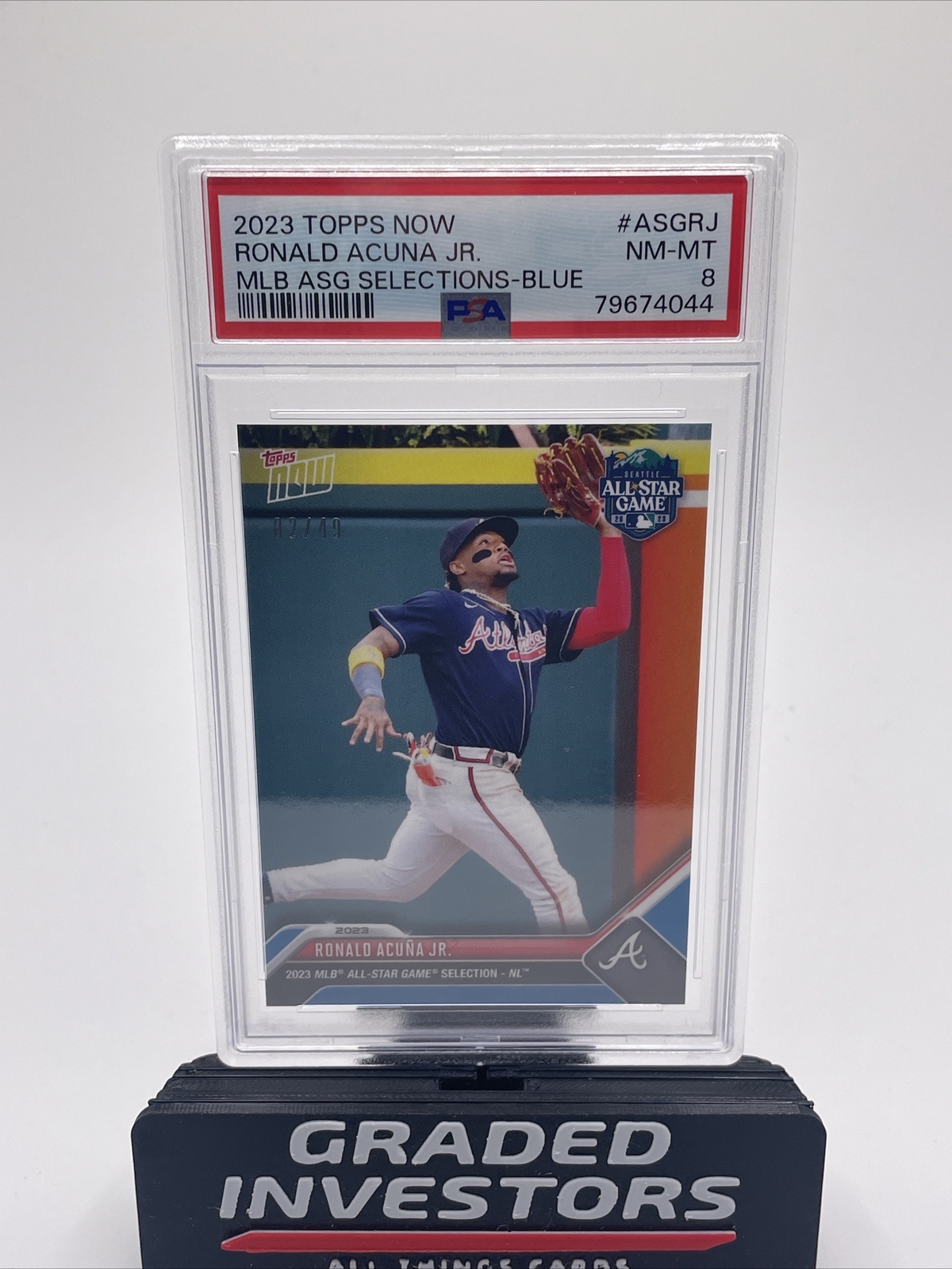 Ronald Acuna Jr. 2023 Topps Now All Star Game ASG-RJ Blue /49 PSA8 MVP ...