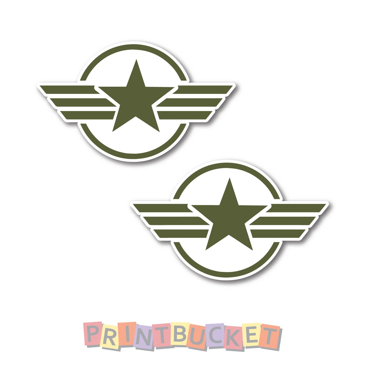 Military Star Stickers