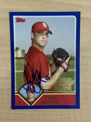 TYLER JOHNSON ST LOUIS CARDINALS SIGNED AUTOGRAPHED 2003 TOPPS CARD # ...