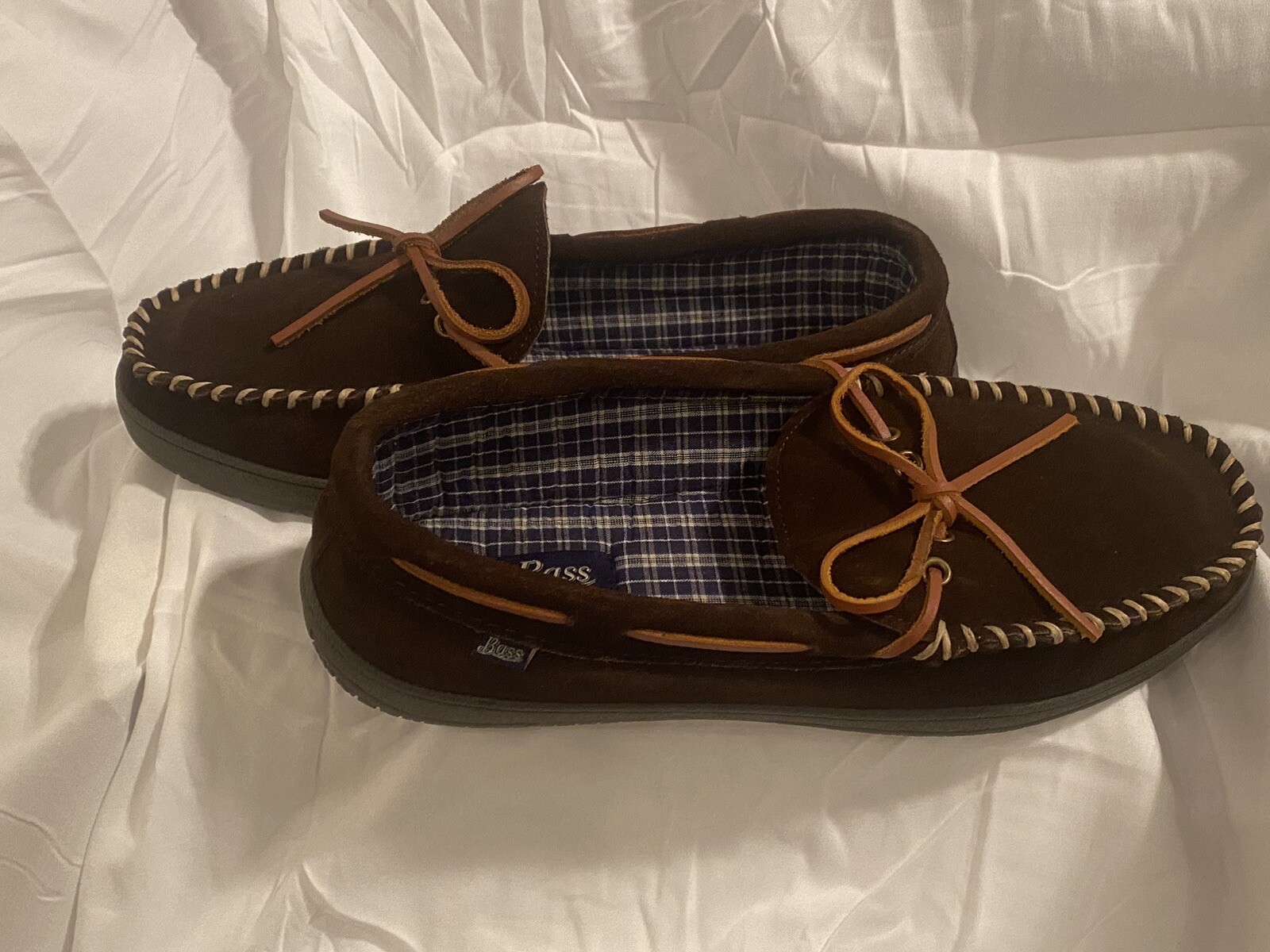 BASS Tonto Leather Slippers - Men's Size 12M Style: 1951-200 Brown | eBay