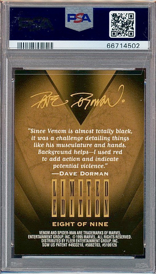 1995 Ultra Spider-Man Golden Web #8 Venom PSA 9 🔥RARE🔥 | eBay