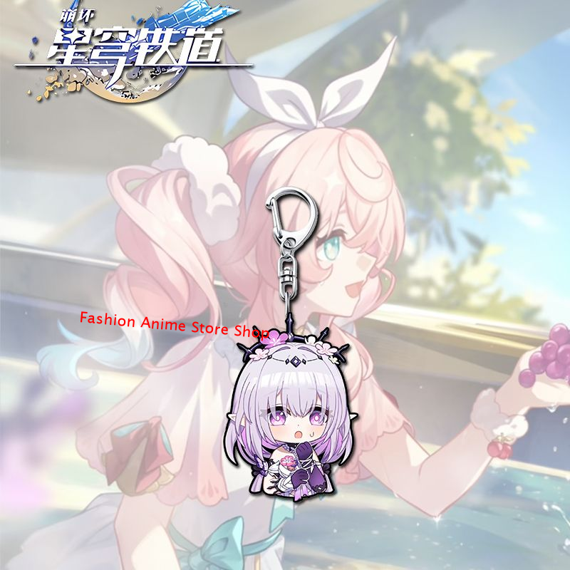 Honkai：Star Rail Acrylic Keychain Castorice Hyacine Sparkle Pendant ...