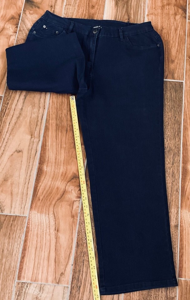 Bon Marche Navy Blue Trousers size 16 short | eBay UK