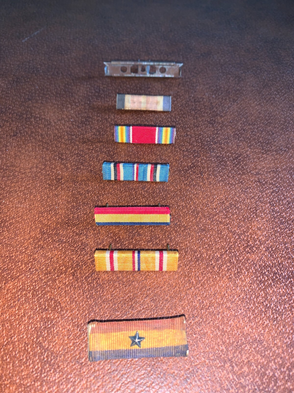 Lot of 6 WWII Campaign Ribbons- US Navy and Marine Corps- Campaigns ...
