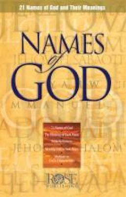 Names of God: 21 Names of God and Their Meanings Good Book 0 pamphlet ...