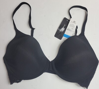 NWT New Natori 731222 Plush Full Fit Convertible Bra Black Size 30DDD ...