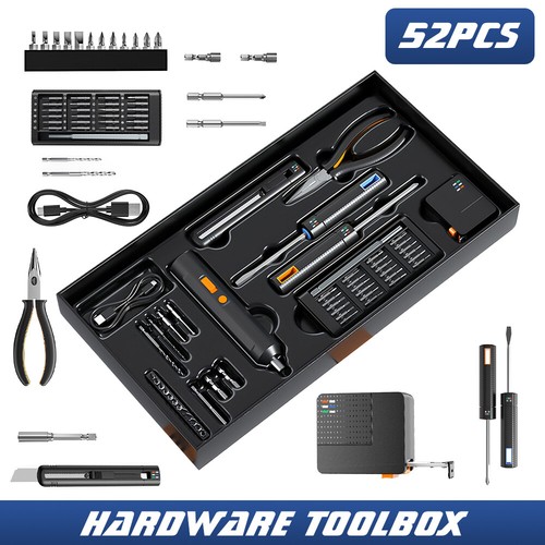 52-Pieces Multifunctional Hardware Tool Set, Gift Combination Tool Box ...