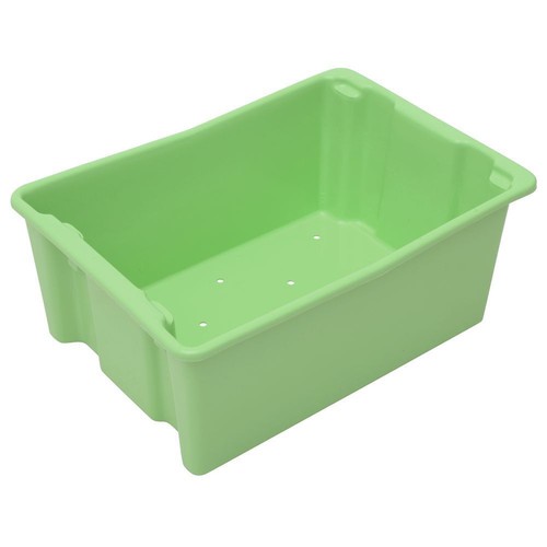 Orbis Mint Green Stack-n-Nest Plastic Vented Food Lug - 26"L x 18 1/2"W ...
