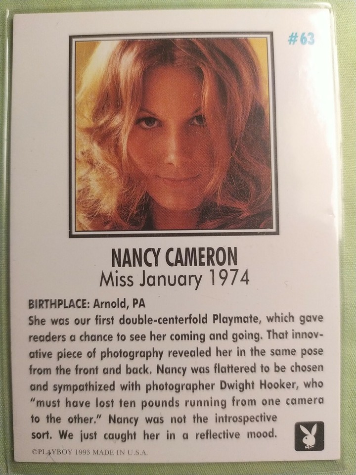 Carte/Card Playboy Nancy Cameron #63 Miss January 1974 | eBay