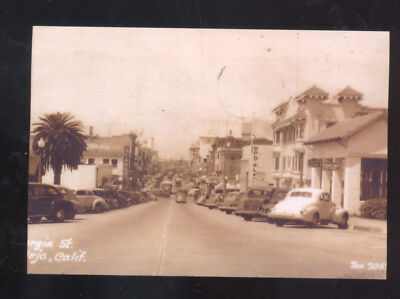 REAL PHOTO VALLEJO CALIFORNIA DOWNTOWN STREET SCENE CARS POSTCARD COPY ...