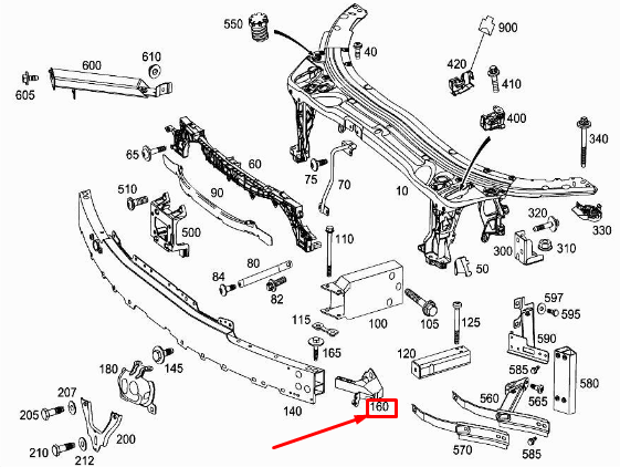 Mercedes-Benz C-class W205 Front Right Axis Bracket A2056203501 Genuine ...