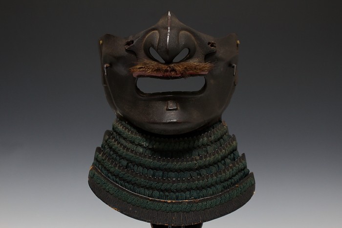 Japan antique iron menpo yoroi Kabuto mask Armor koshirae katana ...