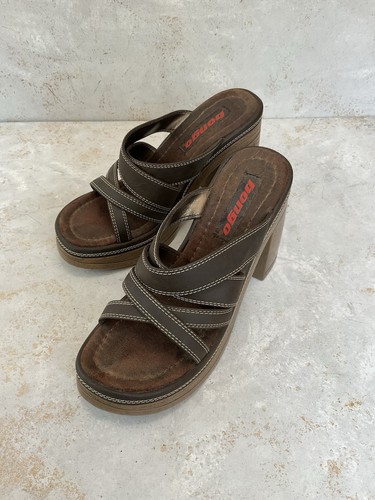 Vintage 90s Bongo Brown Platform Sandals Women's Size 6.5 | eBay