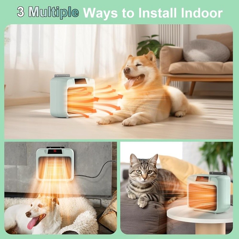 Outdoor Pet Heater Adjustable 300W 600W Safe Design Fast Heating Dog ...