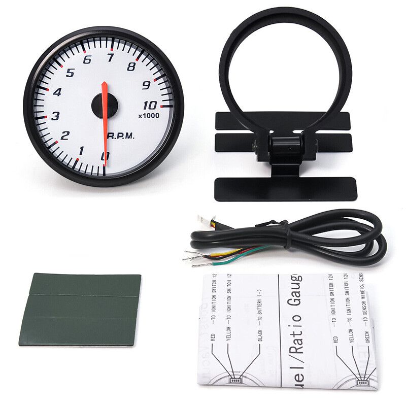 2.5" 60mm Car Pointer Tachometer Tacho Gauge Meter 0-10000 RPM B7 | eBay