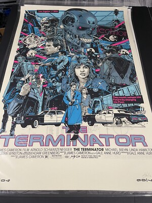 Tyler Stout Terminator Signed Mondo Movie Print Poster | eBay