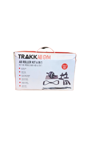 TRAKK Sport 6 in 1 Exercise Equipment Set with Ab Wheel, Handle Grips ...