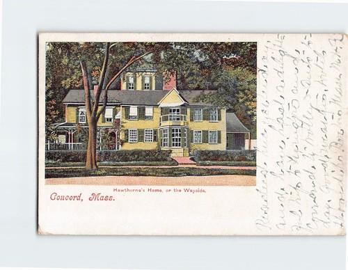 Postcard Hawthorne's Home Or The Wayside Concord Massachusetts | eBay