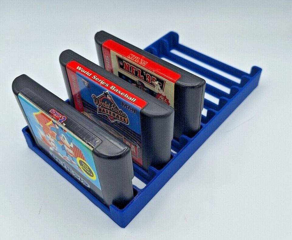 Sega Genesis Game Cartridge Storage Tray, 5, 10, or 20 Slots, 3D ...