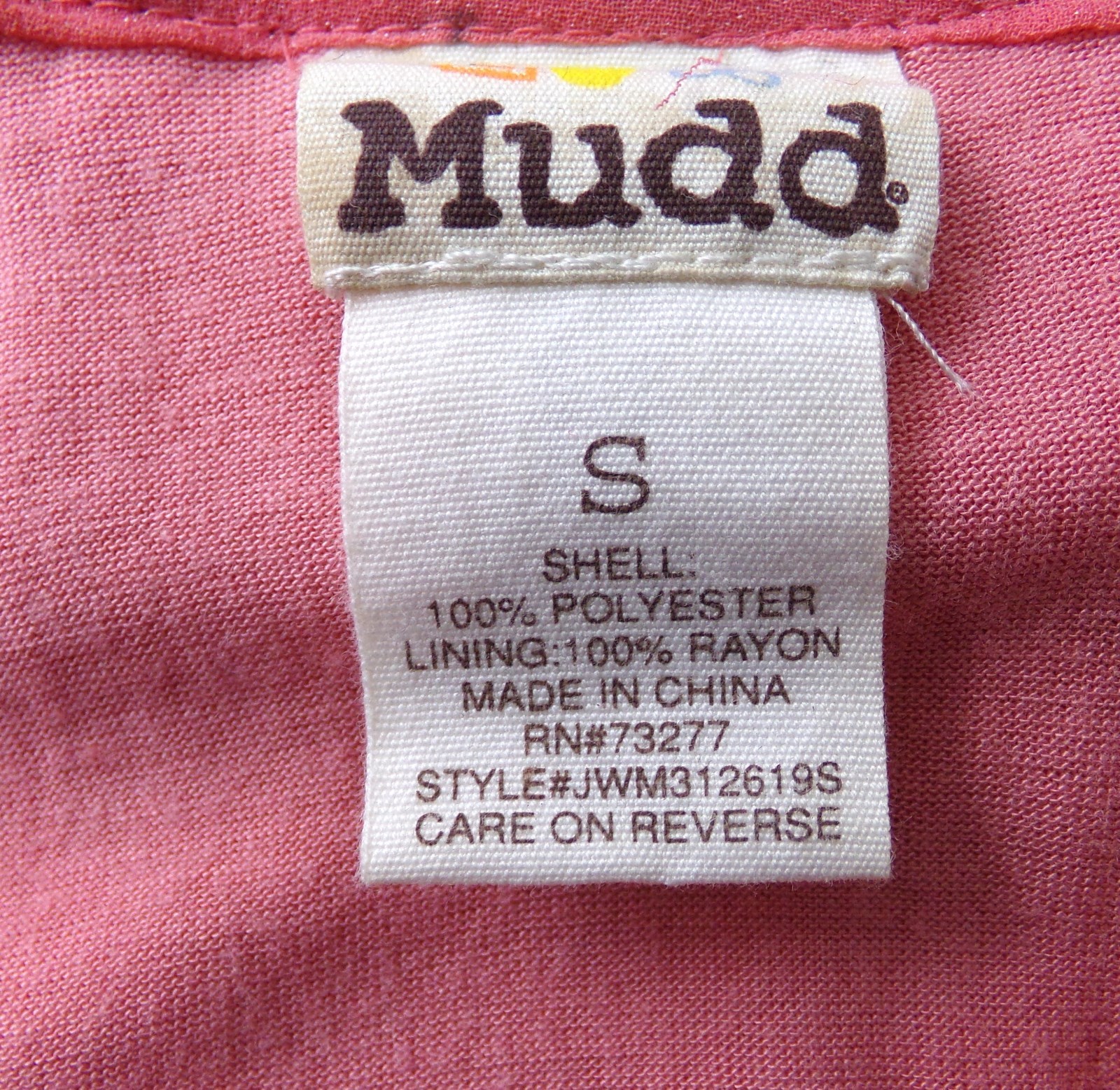 Mudd Womens Top SMALL Pink Melon Boho Party Sparkly Shimmer Party ...