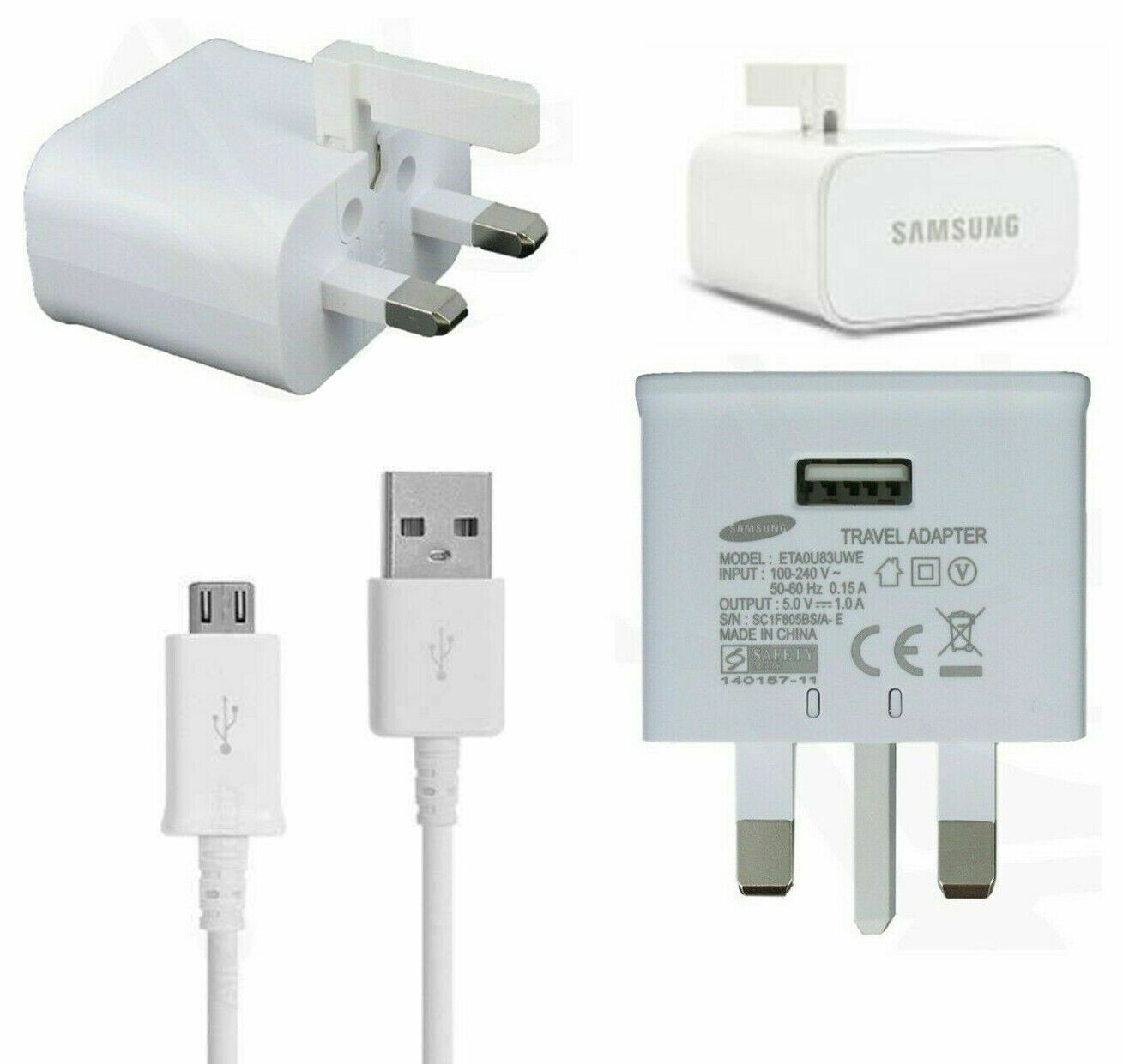 Samsung Charger & Micro-USB CABLE FOR Galaxy S7 S6 S4 J3 J5 A5 | eBay UK
