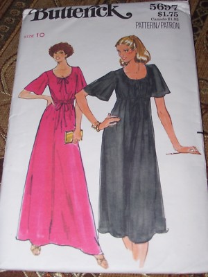 💐 1979 BUTTERICK #5697 - LADIES TWO LENGTH SCOOP NECKLINE DRESS PATTERN ...