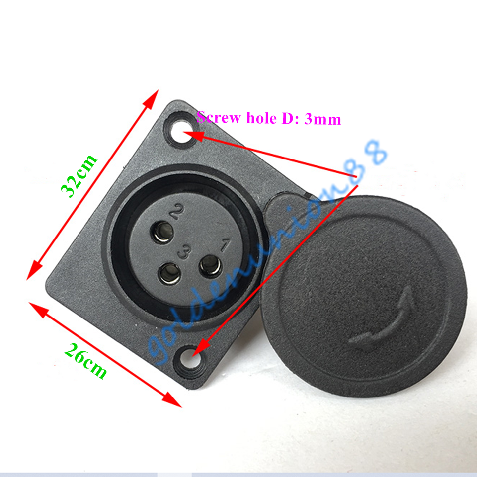 Charging wire Plug XLR Cannon connector male & female for 36V 48V ...
