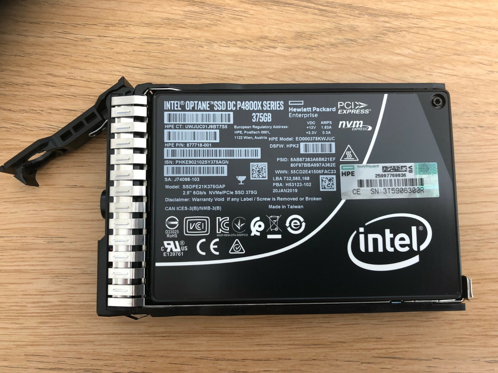 Intel Optane P4800X 375 GB,Internal,2.5 inch (SSDPE21K375GAP) NVME | eBay
