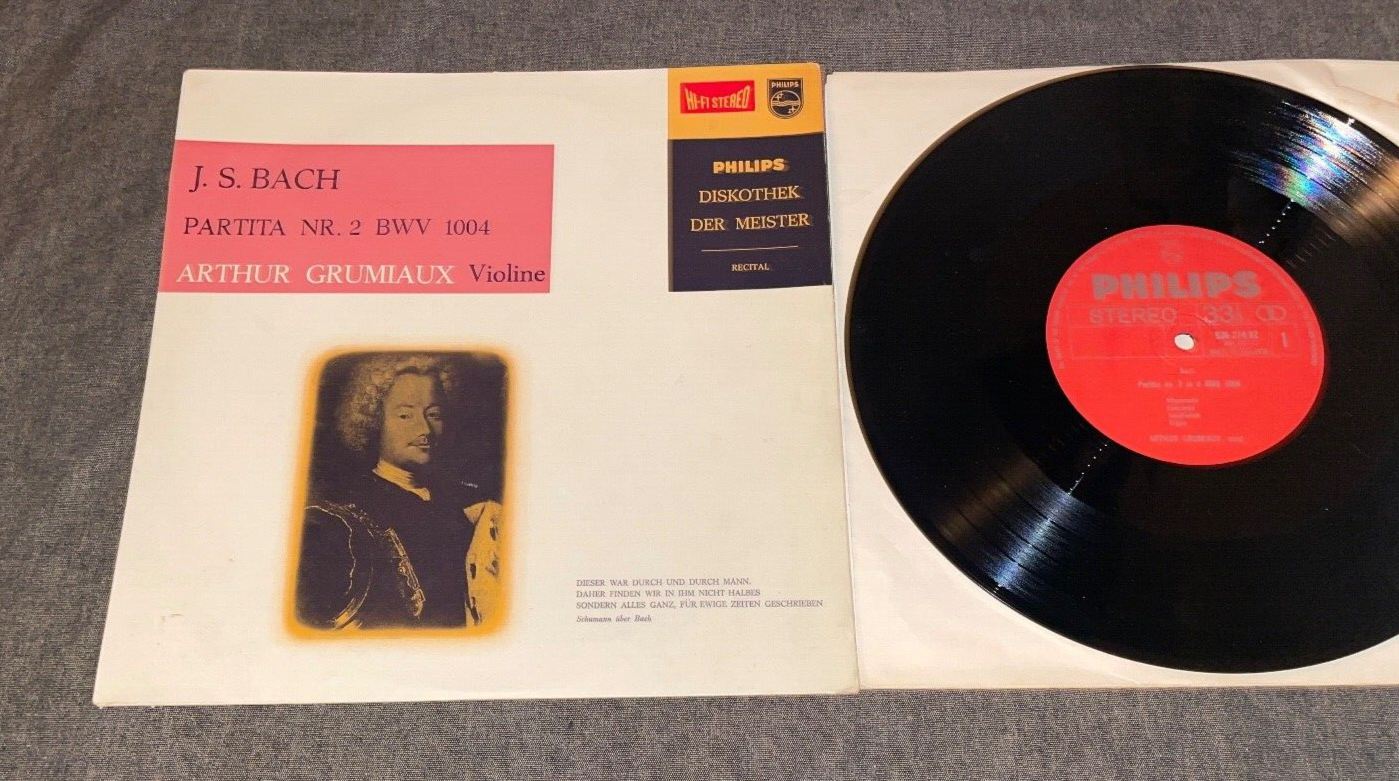 Philips hi-fi stereo 836 274 VZ Grumiaux: Bach: Partita no. 2 for ...