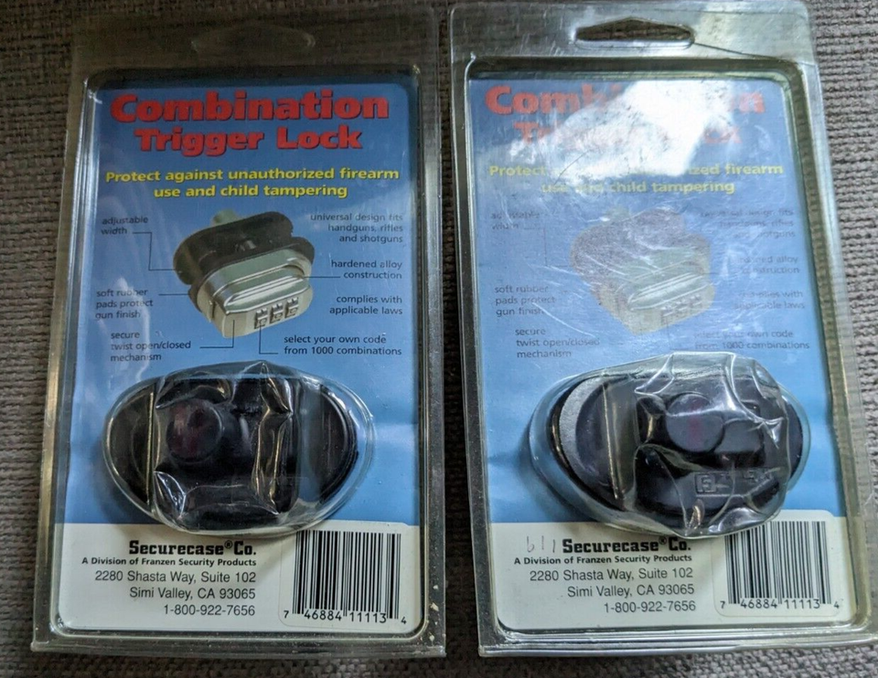 (2) NOS SECURECASE Trigger Lock Set Heavy Duty 3 Digit Combination Lock ...