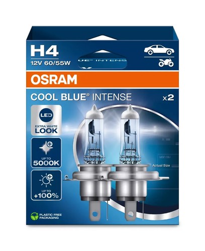 OSRAM Cool Blue Intense Next Gen H4 Headlight Globes (Twin) 64193CBN ...