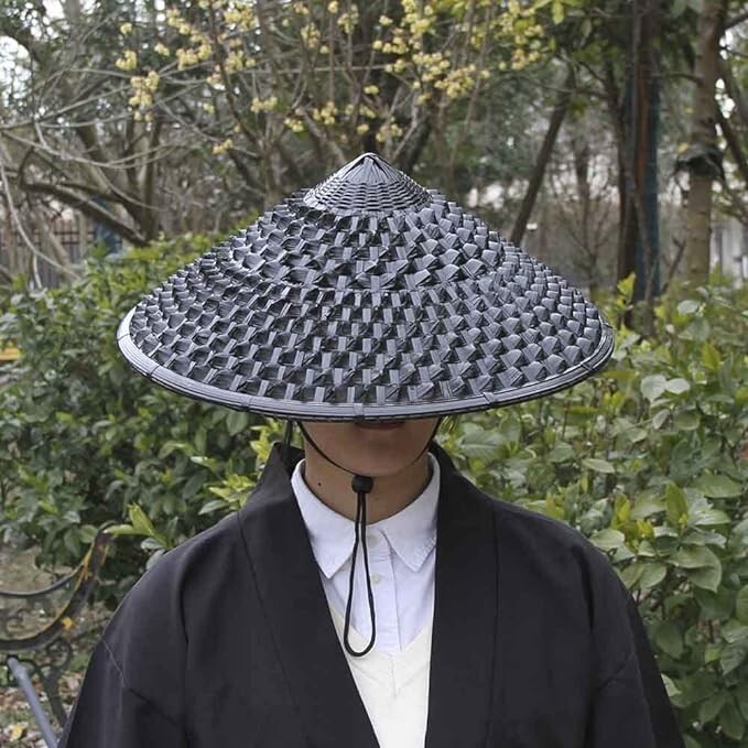 Bamboo Samurai Hat Handmade Pineapple Cone Hat Dress up Props | eBay