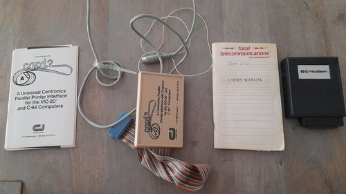 CardCo Parallel Adapter + 64 Modem for Commodore 64 & Vic20 Computers ...