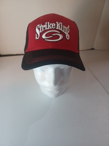 Strike King Fishing Tackle Lures Hat Baseball Trucker Cap Red Black New ...