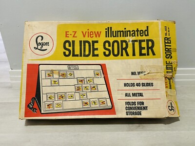 E-Z View Illuminated Slide Sorter Logan No. 1055 Hold 40 Slides In Box ...